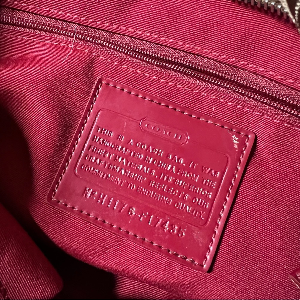 Coach Signature Red Stripe Crossbody Bag - Gem